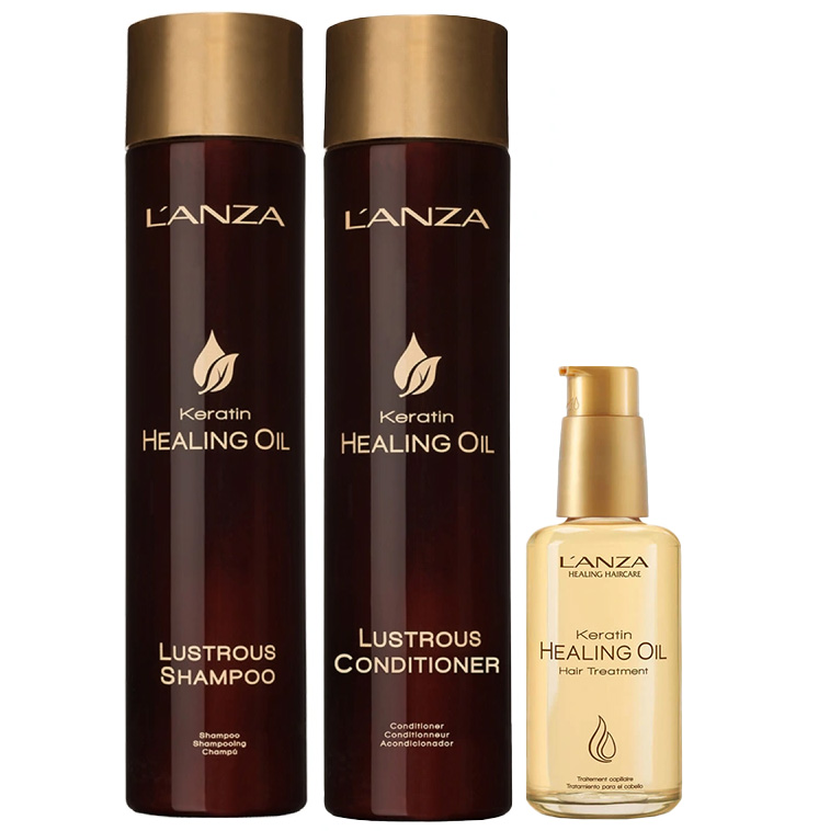 Lanza Keratin Healing Oil Shampoo, Conditioner and Treatment | B