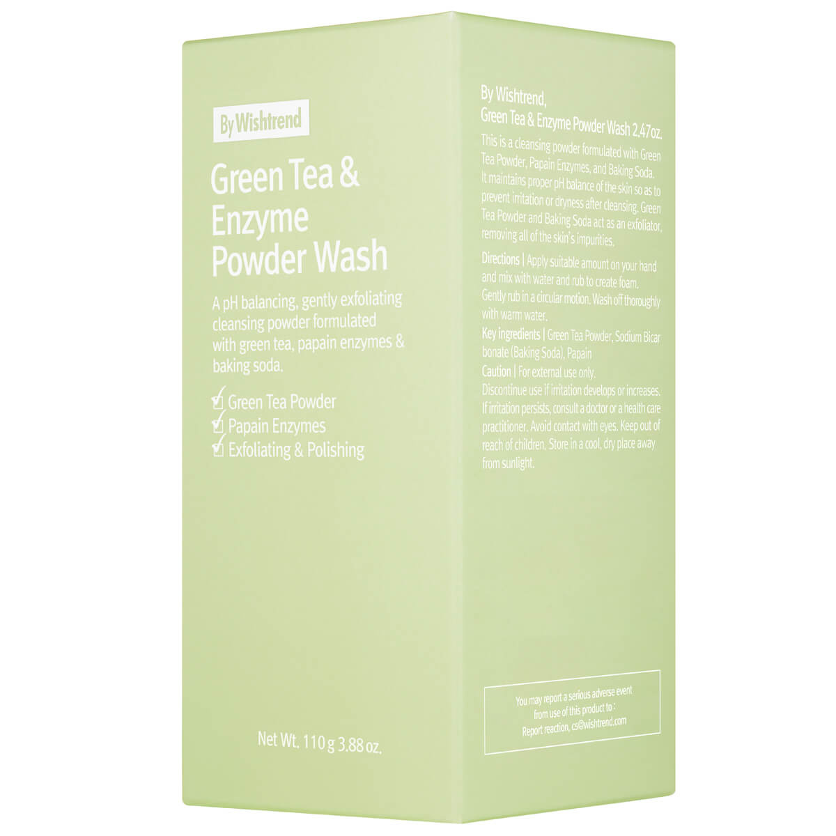 By Wishtrend Green Tea & Enzyme Powder Wash (70g) | Bredt utvalg